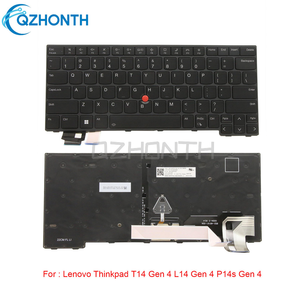 New US Keyboard with Backlit For Lenovo Thinkpad T14 Gen 4 L14 Gen 4 ...