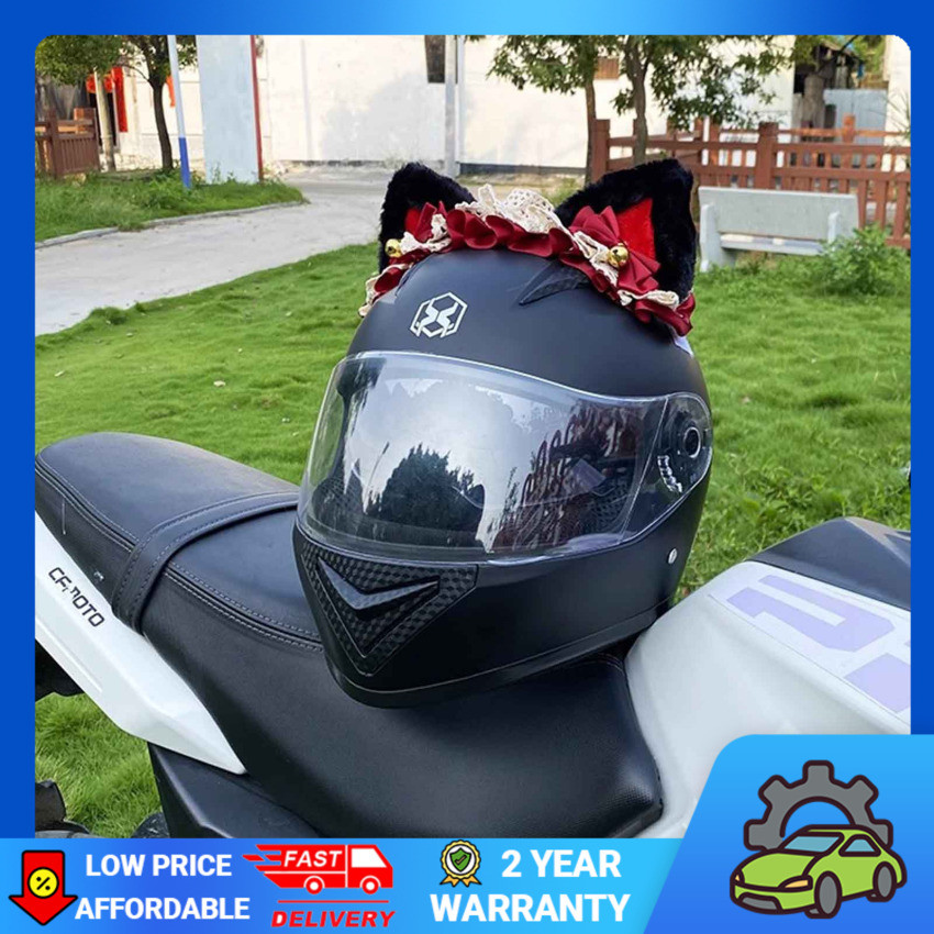 Motorcycle helmet covered with cartoon plush helmet hat with crazy big ...