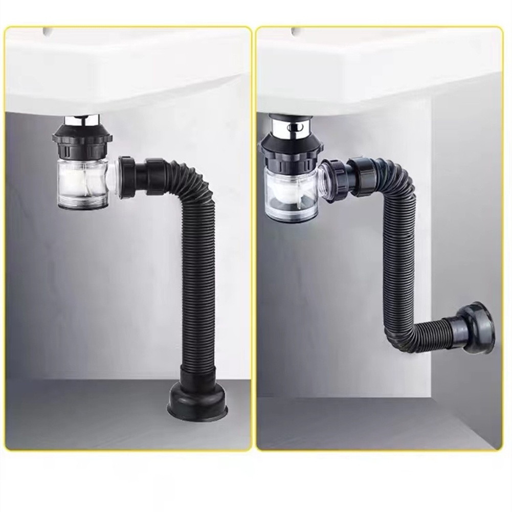 【Ready Stock】1Set Basin Flip Drain Steel Bathroom Vanity Sink ABS ...