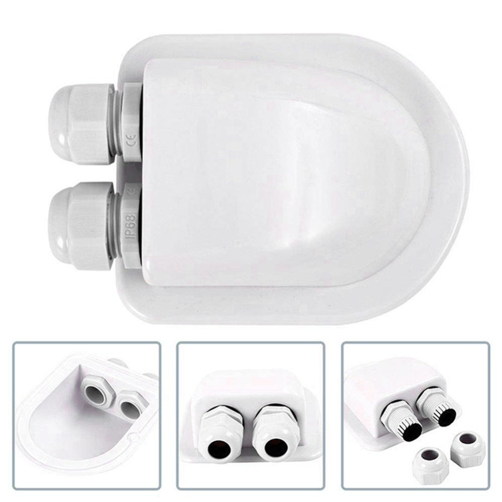 RISIN 2 Holes Anti-Uv Solar Double Twin Two Holes Cable Entry Gland Box ...