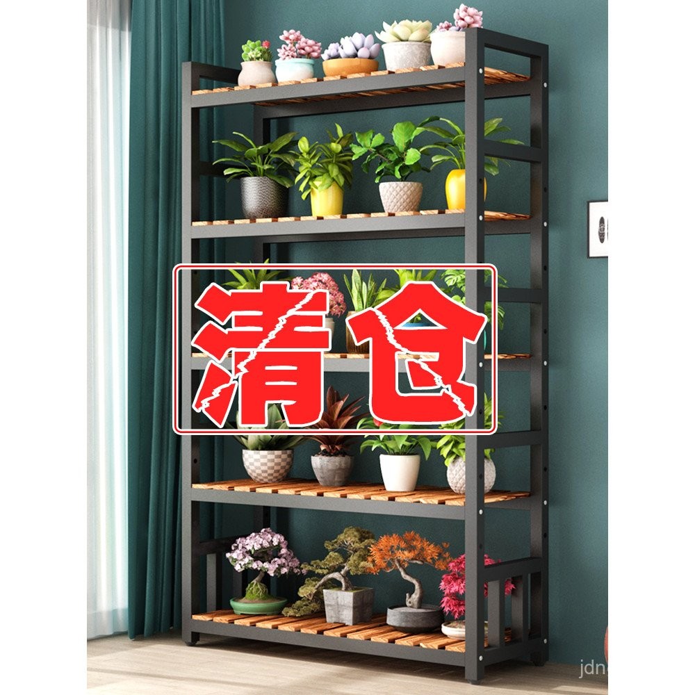 Kayu Pepejal Besi Seni Bunga Rak Penyimpanan Balkoni Rak Berbilang ...