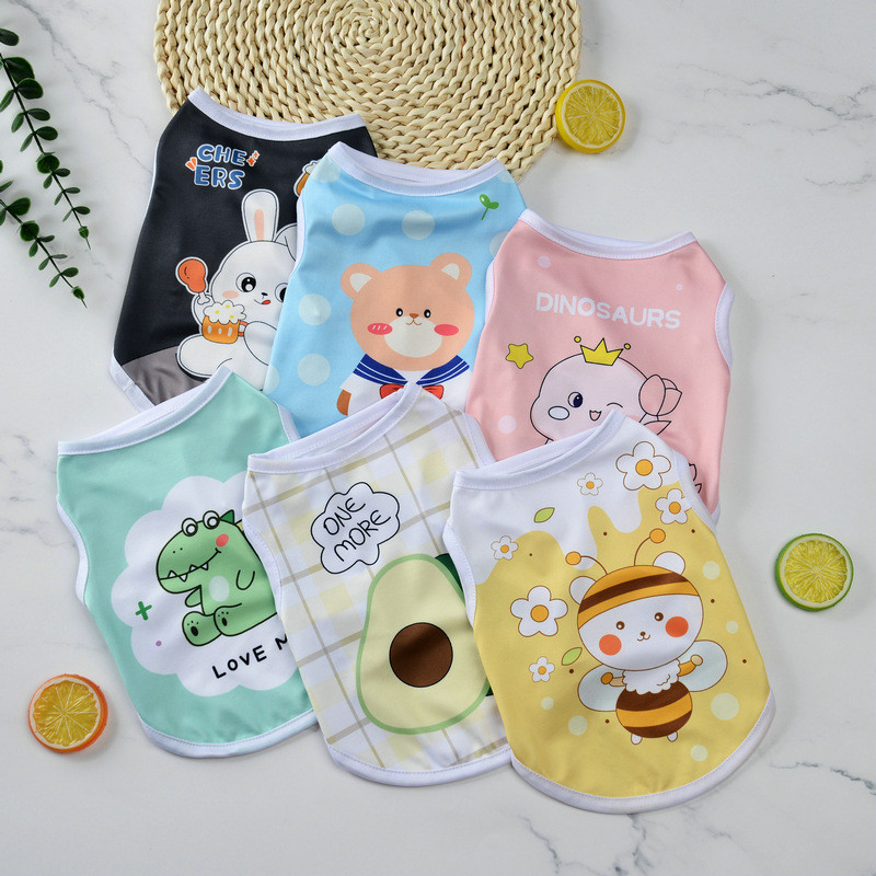Pet Singlet Puppy Clothes Dog Shirt Cat Shirt Baju Kucing Baju Anjing ...