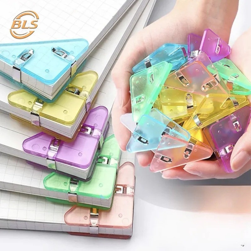 Transparent Triangle Corner Clip Student Test Paper Storage Clamp ...