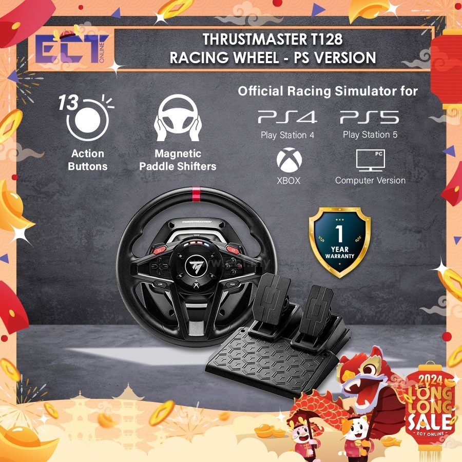 Thrustmaster T128 Racing Wheel (XBOX, PS4, PS5, PC) - 4160868 (PS) / 4468011 (XBOX) | Shopee ...