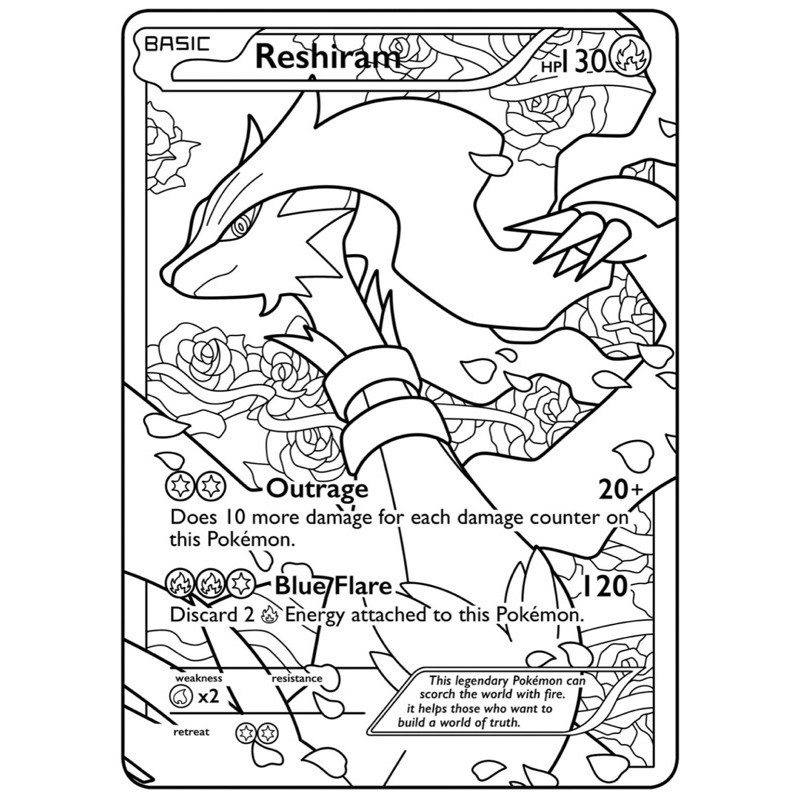 TCG Pokemon Cards - Set of 10 A4 A5 Coloring Pages for children Using ...