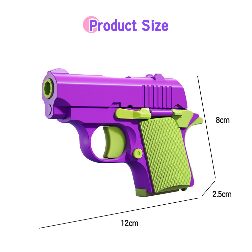 LAKOE Gravity Carrot Gun Toy Kid Decompression Popular Toys 3D Mini Gun ...