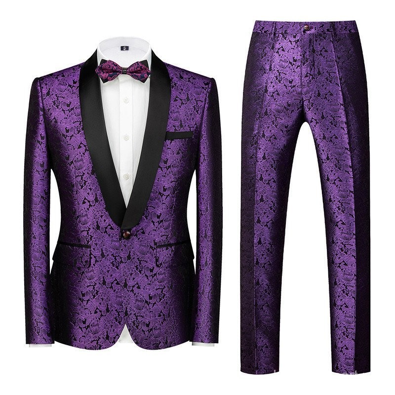 [Fashion Suit] Suit Men's Suit Wedding Suit Men's Evening Dress Host ...