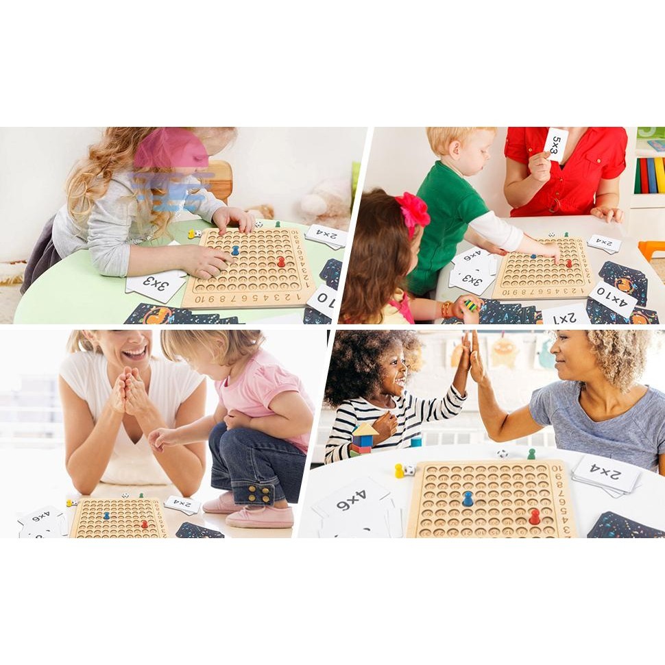 Wooden Math Multiplication Board Montessori Children Counting Toy ...