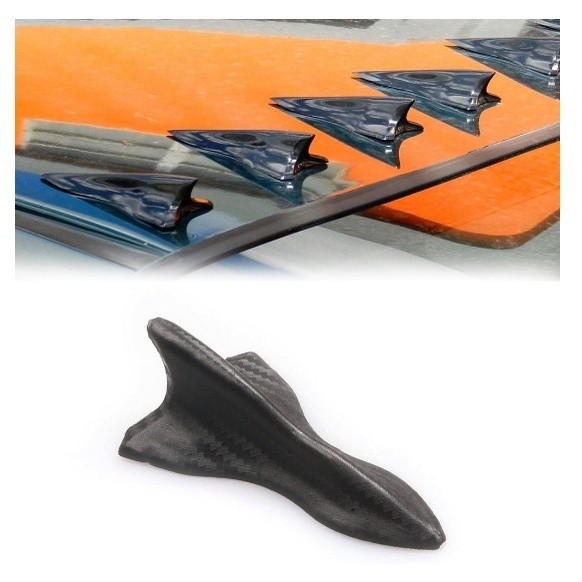 Universal Car Pointed Sticky Shark Fin Roof Tail Body Decoration ...