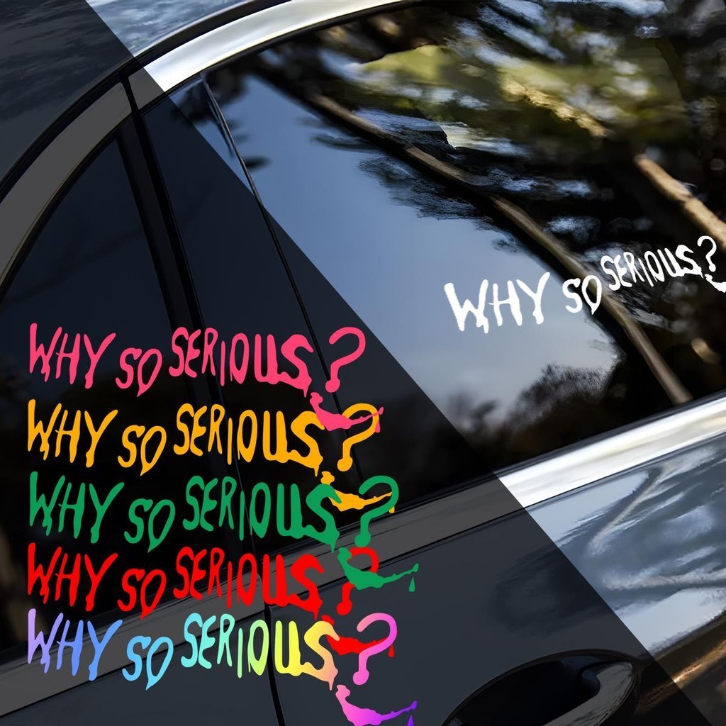 European and American Style Car Sticker "WHY SO SERIOUS" Clown Smiling ...