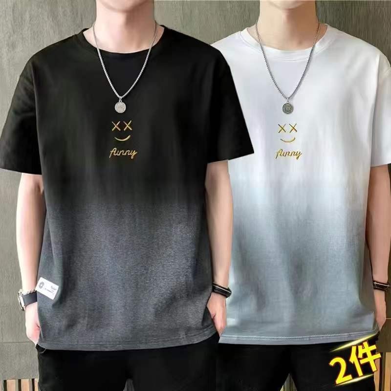 Summer Short Sleeved T Shirt Mens Slim Fit Top Clothes Men Korean