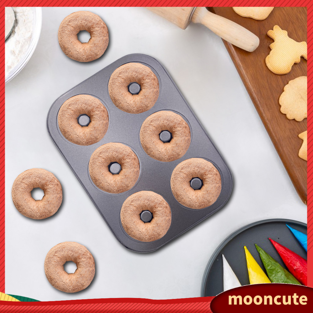 mooncute| Intricate Details Baking Mold Nonstick Donut Mold 6/12 Grids ...