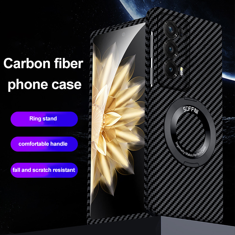 Carbon Fiber Aramid Case For Honor Magic V2 Ring Magnetic Shockproof ...