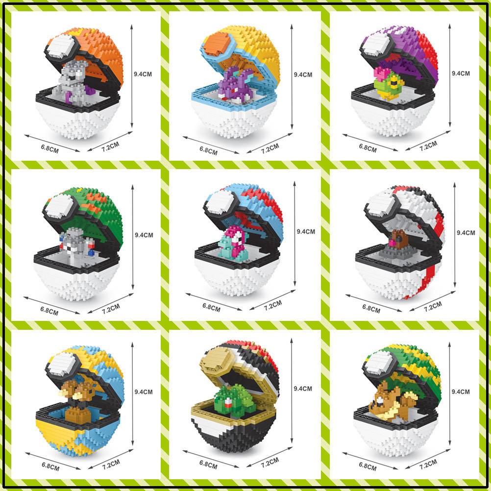 Pokémon Building Blocks Pokémon Poké Ball Particles Children's ...