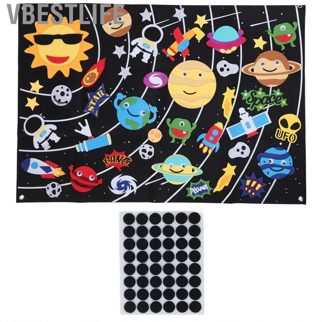 VBESTLIFE DIY Solar System Planets Felt Board 3D Outer Space Story ...