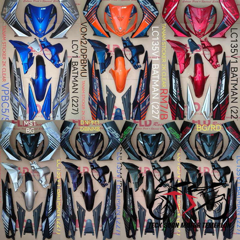 COVERSET TANAM (HLD Racing) YAMAHA LC135v1 LC135 v1 LC 135 v1 evo z 4 ...