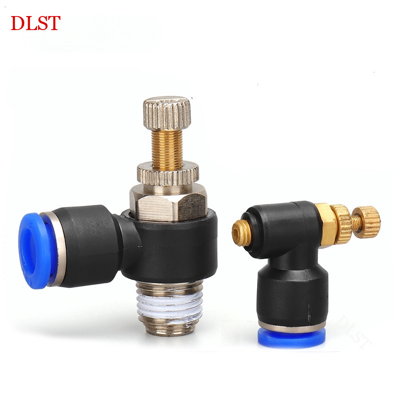 Trachea Quick Connector Speed Regulating Switch 4 6 8 10 12mm Regulating Valve Pneumatic ...