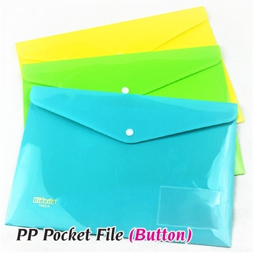 PP Pocket File with Button | A4 and A3 | Button Pocket File / Poket ...