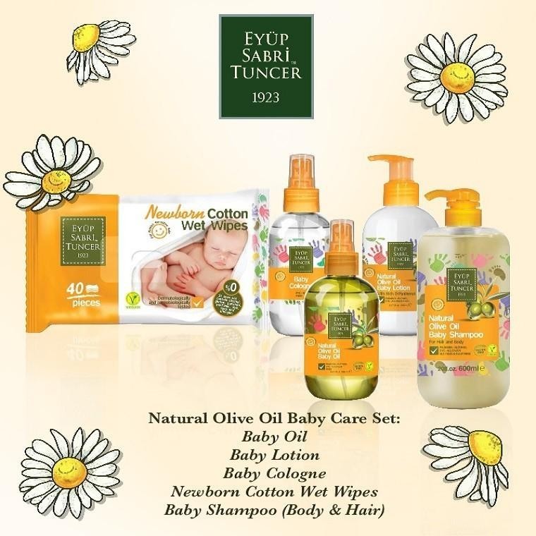 EYUP SABRI TUNCER Natural Olive Oil Baby Care Set ( Baby Shampoo, Baby ...