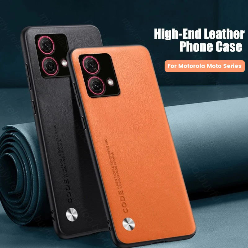 MotoG84 Case Plain Leather Back Cover For Motorola Moto G84 G54 G34 5G ...