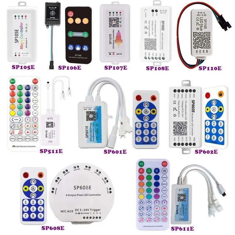 New Magic Color Led Strip Controller SP105E SP106E SP107E SP108E SP110E ...