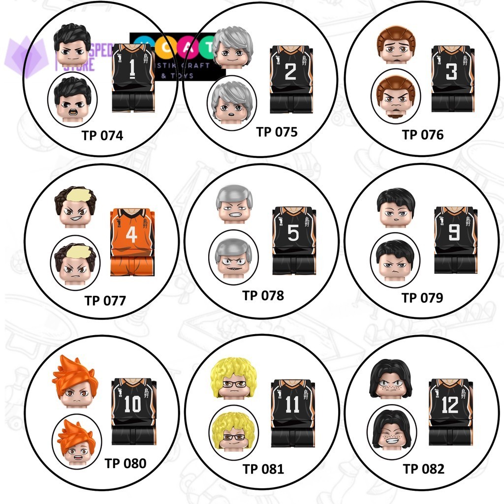 Haikyuu!! building block mini Figure Tp1010 - Daichi Sawamura Sugawara ...
