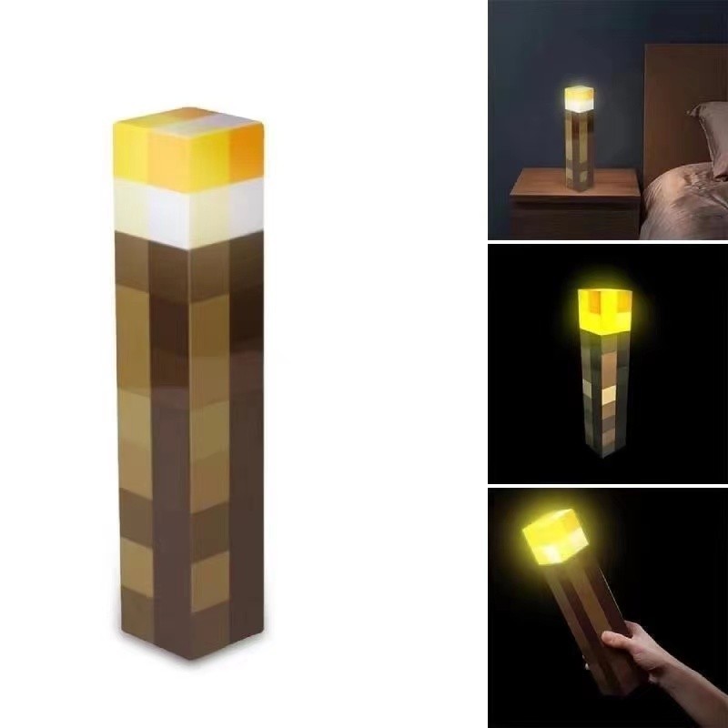 MC Flashlight Light Up Torch Minecraft 28CM High Brightness LED ...
