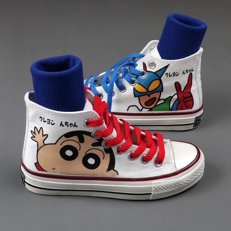 Spring Crayon Shin-Chan Shoes Co-Branded Sneakers Men Women High-Top ...