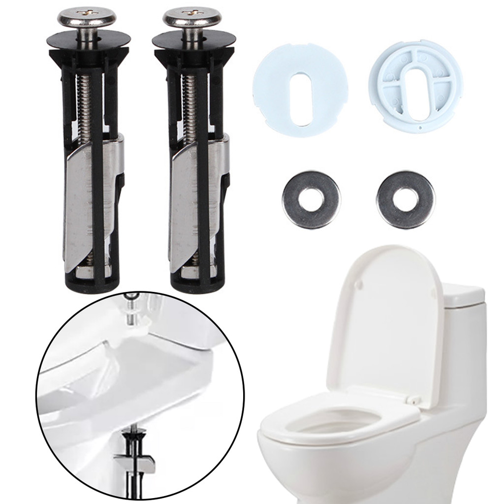 【Ilisland】2Pcs Universal Stainless Steel Water Tank Toilet Seat Hinges ...