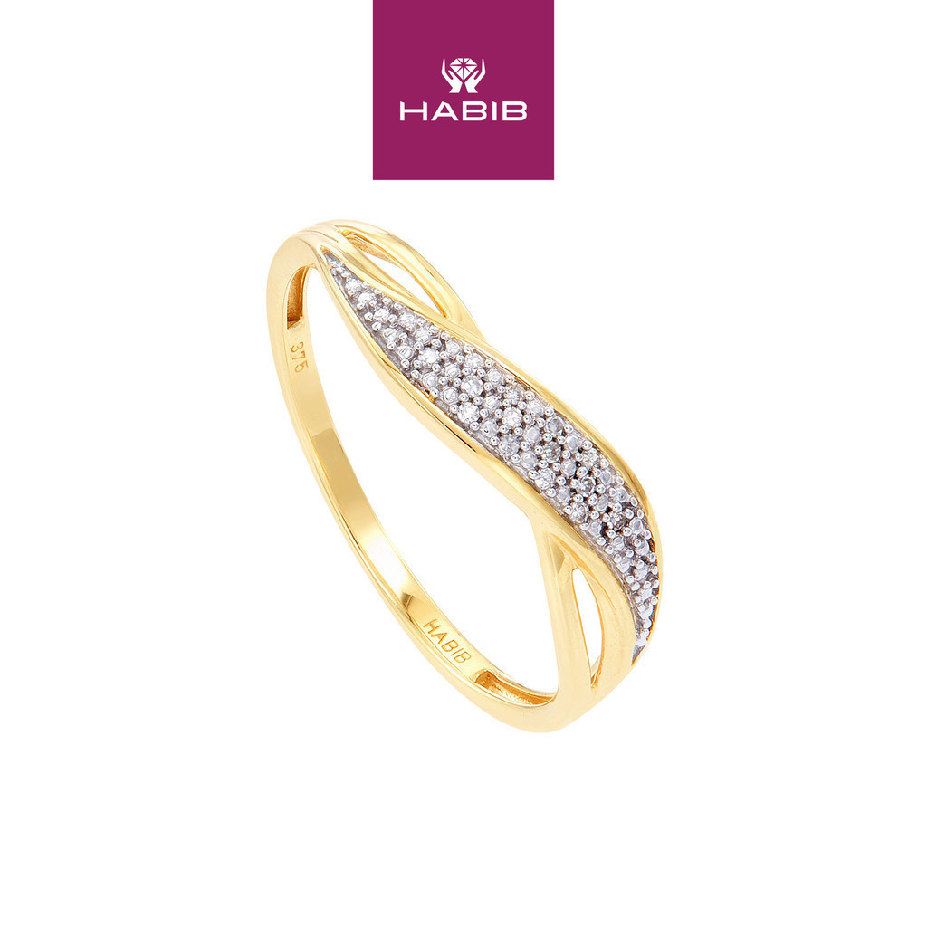 HABIB Round Diamond Ring in 375/9K Yellow Gold 25677(YG) | Shopee Malaysia