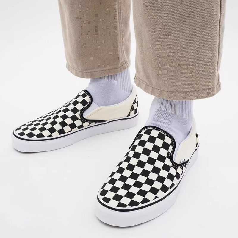 100% Imported Van Slip-on Og mono Checkerboard Black/White | Shopee ...