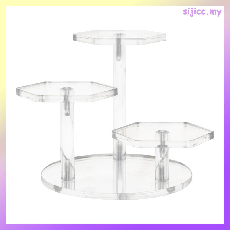 Acrylic Ladder Rack Riser Display Toy Racks Transparent Jewelry Stand ...