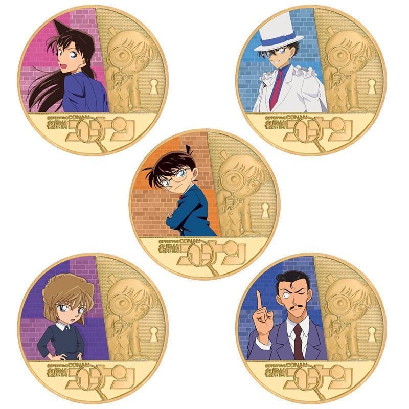Detective Conan Merchandise Figure Commemorative Medal Gold Coin ...