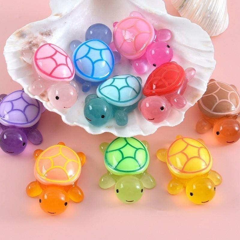 【PLAIN TURTLE】Glow In The Dark Turtles Colorful Mini Turtles Kura Kura ...