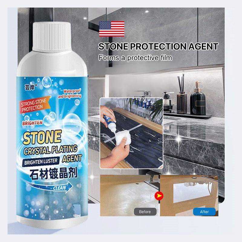 [Prevents Stain Penetration/Easy Apply] Universal Stone Crystal Plating ...