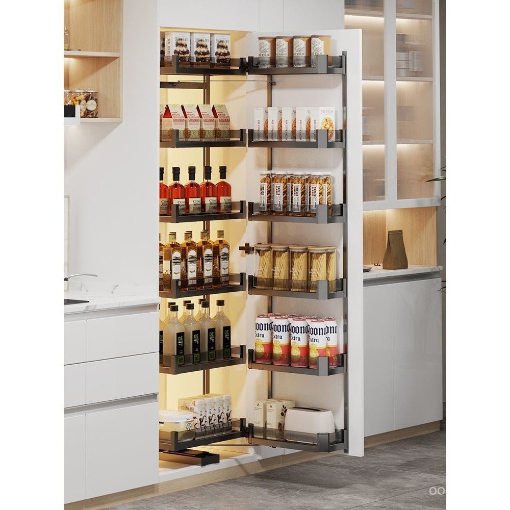 Household All-Aluminum Big Monster Linkage Pull Basket Multi-Layer High ...