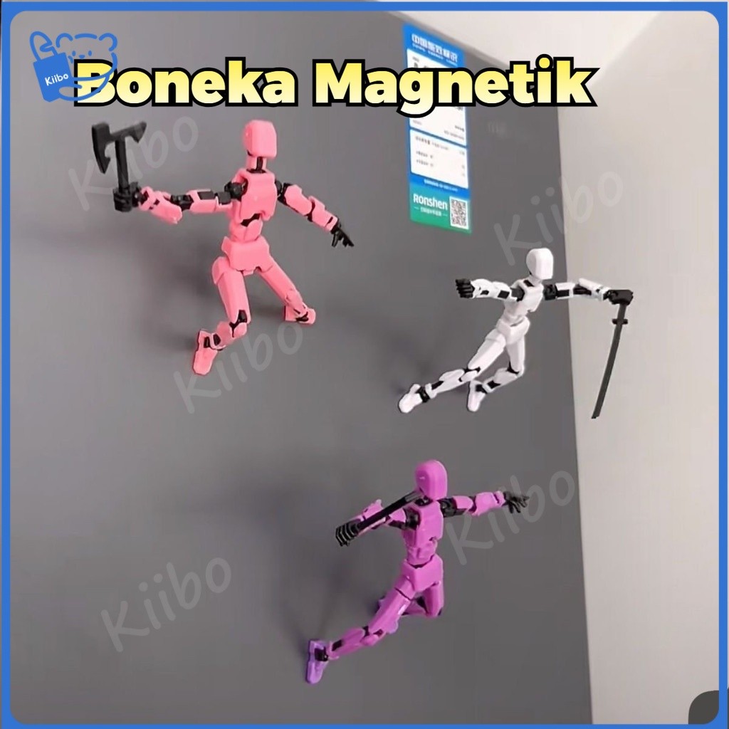 Magnetic Dummy Articulated Action Figure 3D Articulated Robot Doll ...