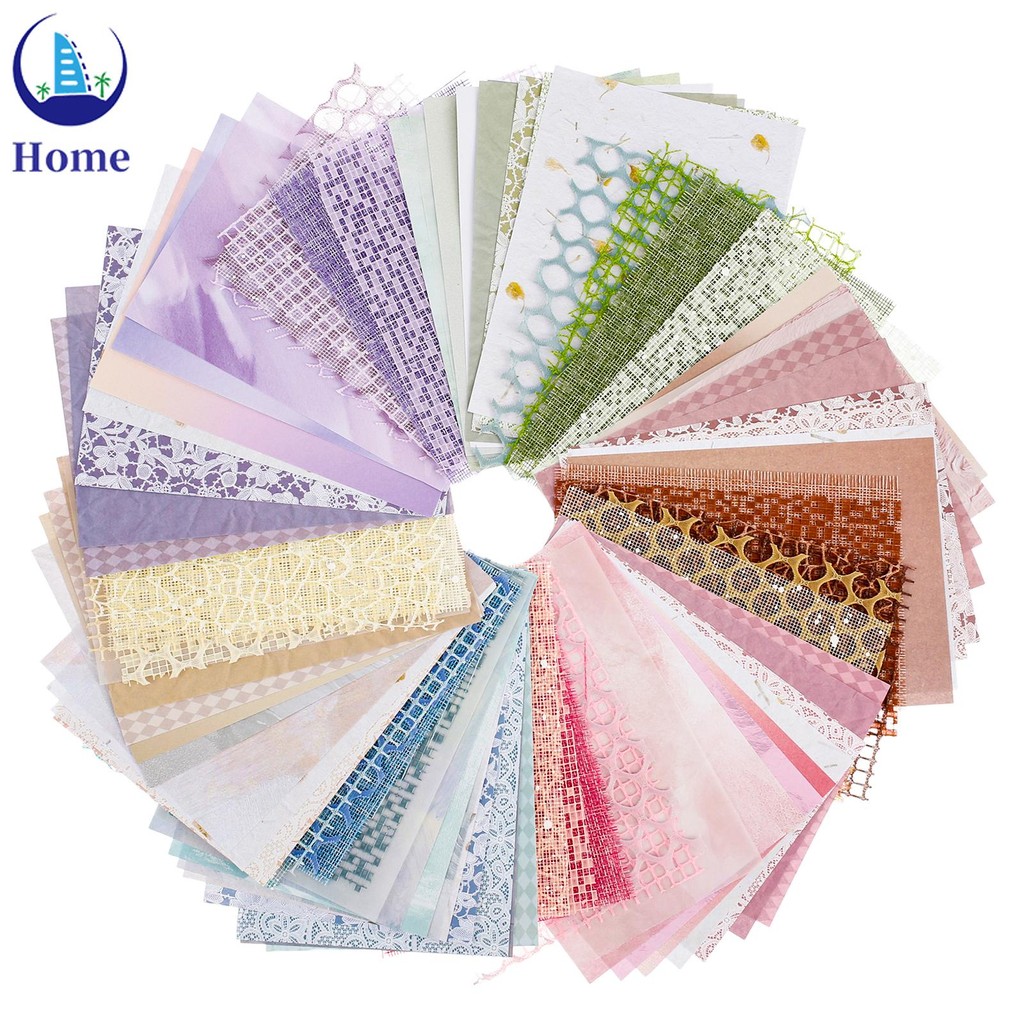 90 Sheets Scrapbook Paper Set DIY Textured Scrapbook Paper Assorted Set ...