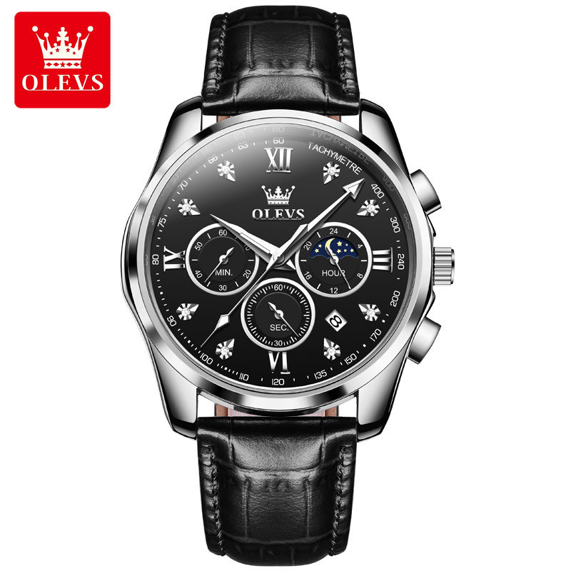 Olevs 2888 Simple Trendy Sports Quartz Watch Calendar Belt Men's Watch ...