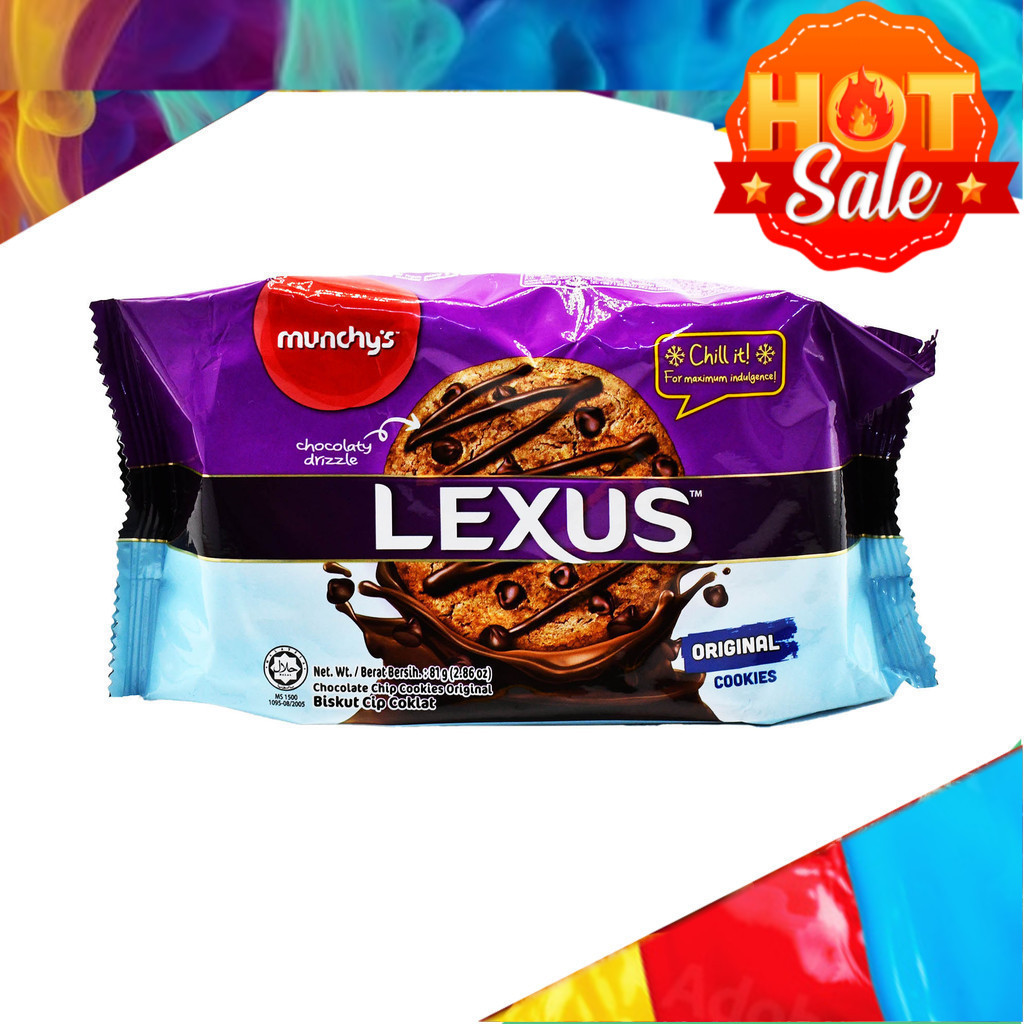 (3 sachets/pack) Biskut Coklat Chip Munchy's Lexus Original Chocolate ...