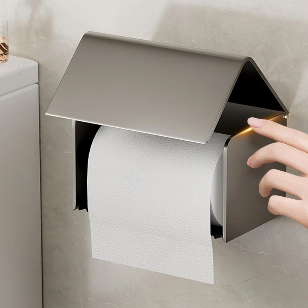 Toilet Roll Paper Holder Stand Home Storage Racks Wall Tissue Hanger WC ...