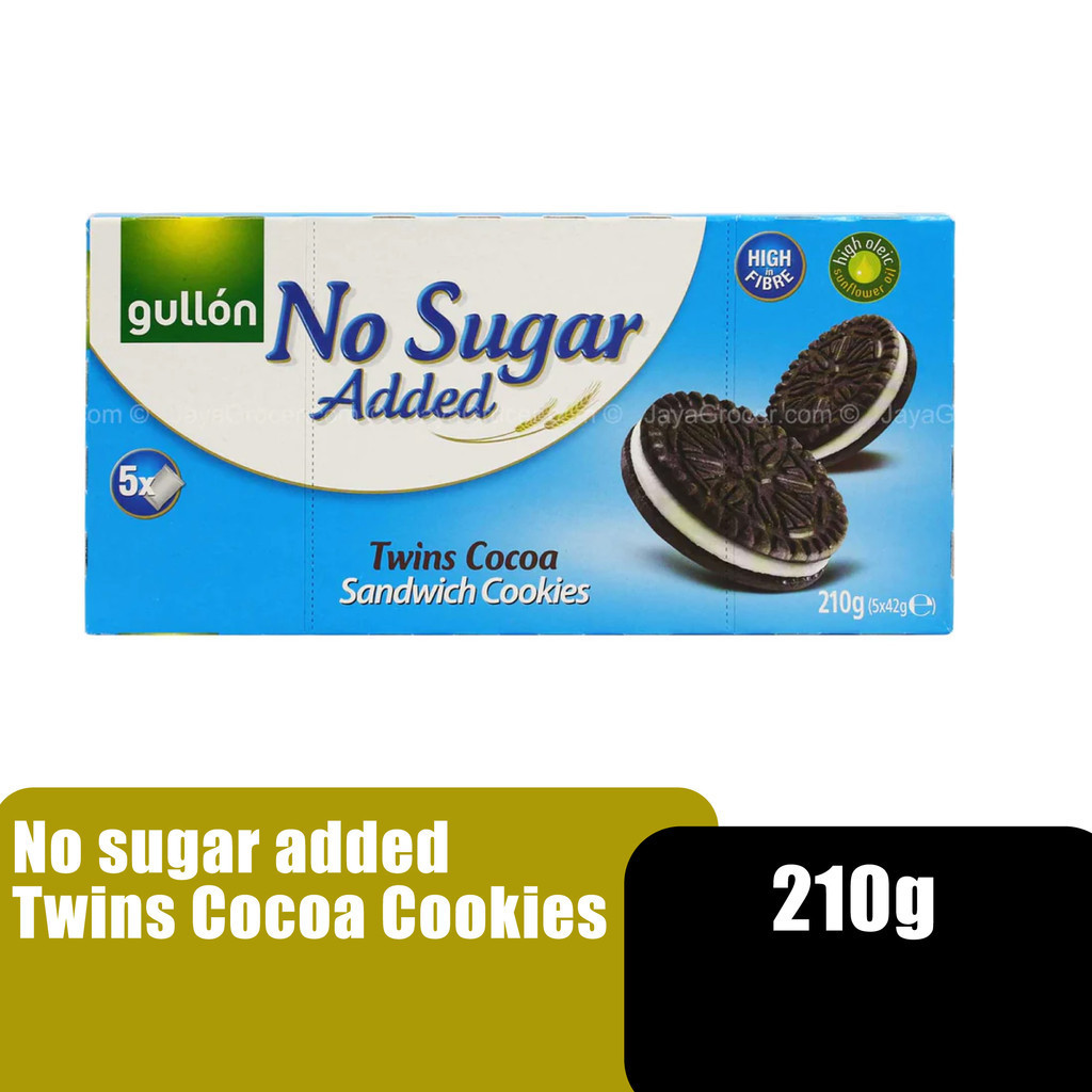 GULLON No Sugar Added Twins Chocolate Sandwich Cookies 210g Sugar Free ...