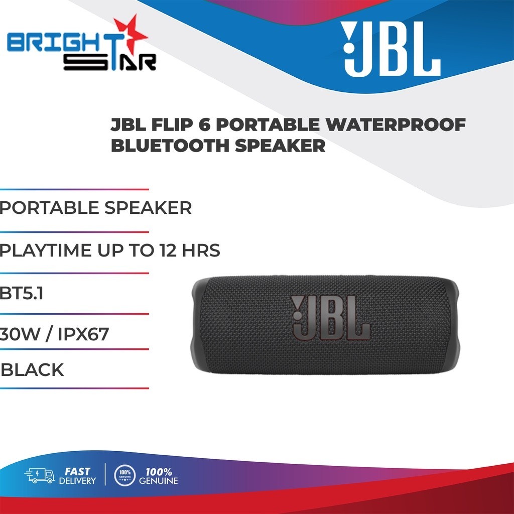 JBL FLIP 6 PORTABLE WATERPROOF BLUETOOTH SPEAKER | Shopee Malaysia