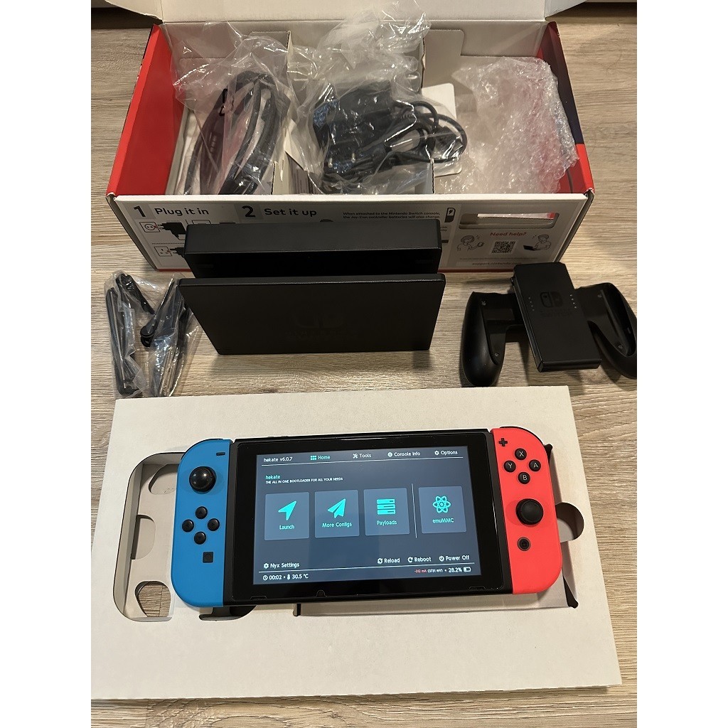 (PROMOTION) Jailbreak Nintendo Switch V2 Neon Jailbroken Slightly Used ...
