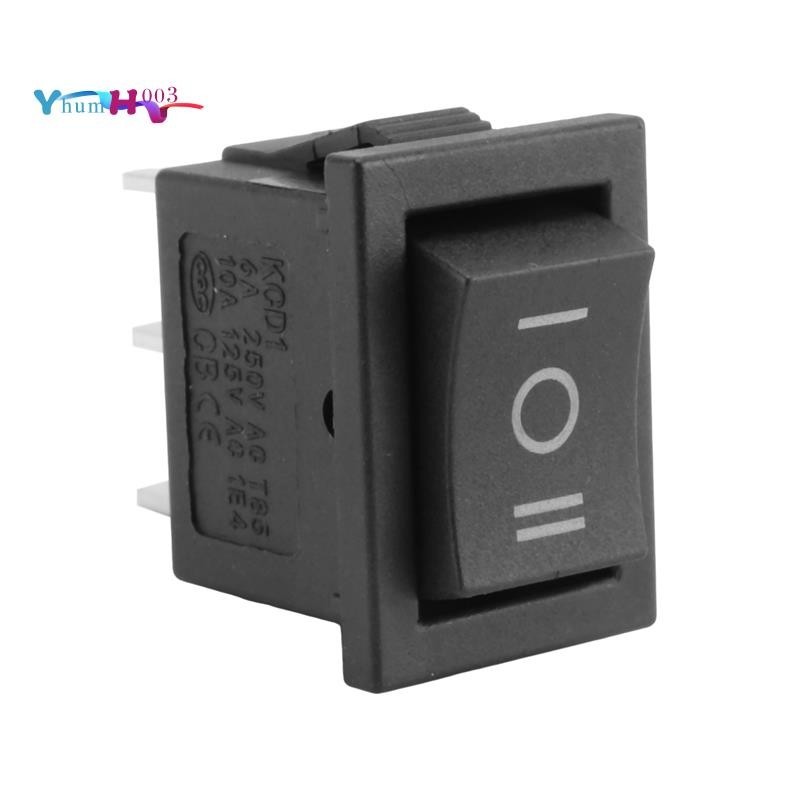 SPDT ON-OFF-ON 3 Position Snap In Boat Rocker Switch AC 250V/6A 125V ...
