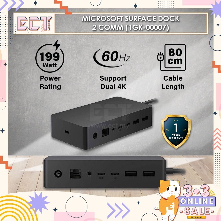 Microsoft Surface Dock 2 Comm (1GK-00007) | Shopee Malaysia