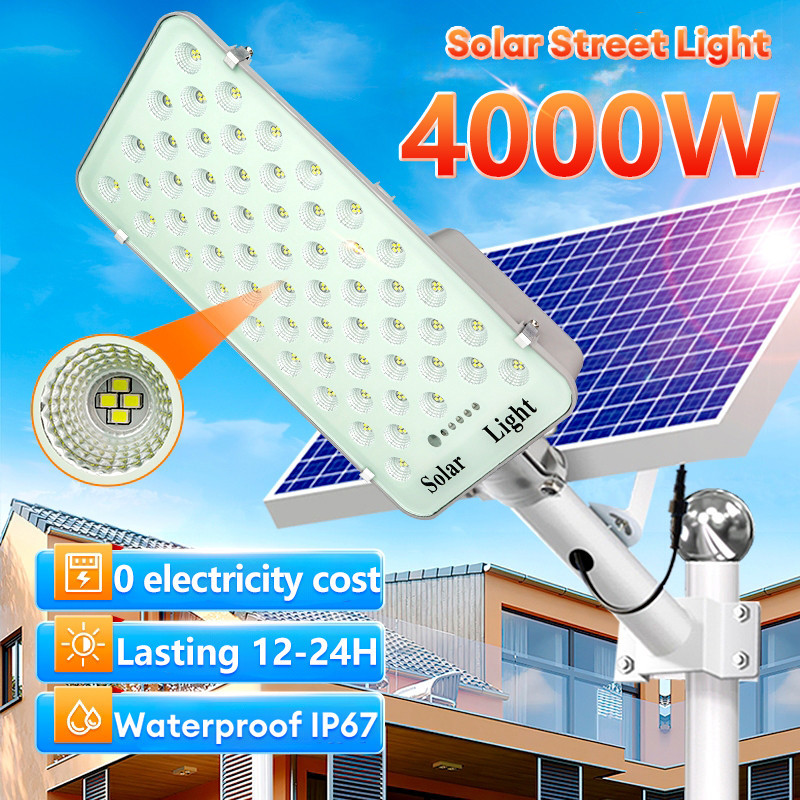 4000W Lampu Solar Light outdoor Waterproof Lighting Lampu jalan Solar Street Light solar Sensor ...