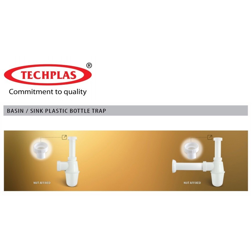 Techplas Basin / Sink Plastic Bottle Trap Buatan Malaysia | Shopee Malaysia