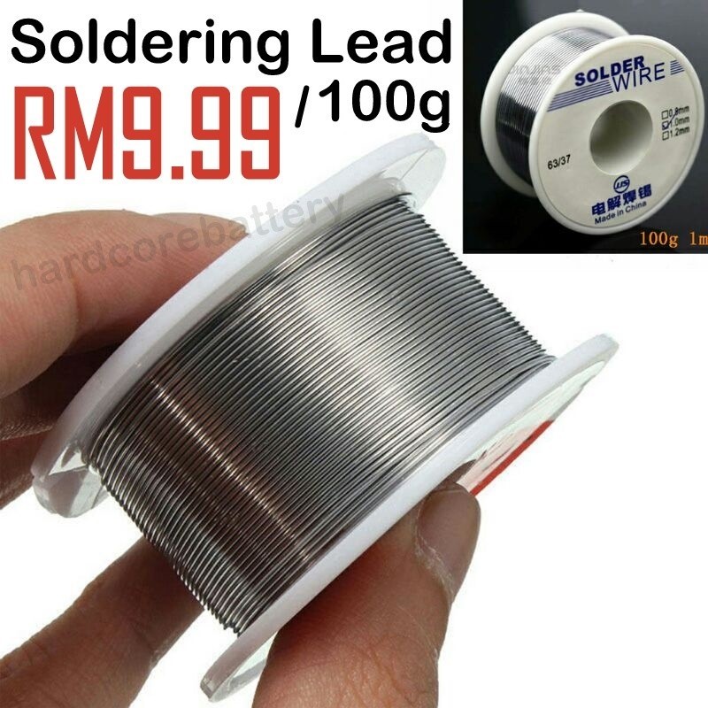 🔥READY STOCK 100G 0.8MM Soldering Wire Lead Solder Lead 63/37 Rosin ...