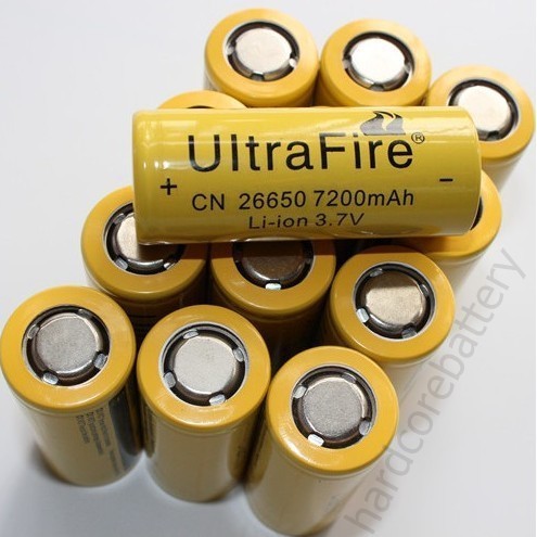 UltraFire 26650 lithium ion 3.7v 4.2V li-ion Rechargeable flat High ...